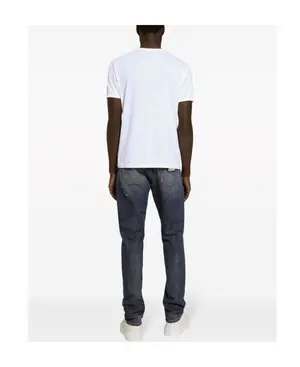 Dolce & Gabbana Straight Leg Distressed Jeans - Black