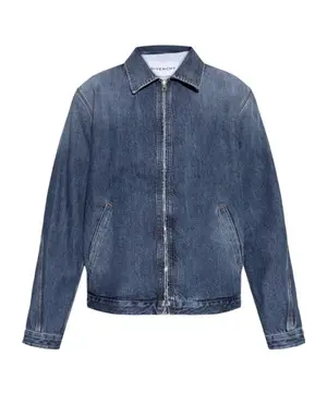 Givenchy Zip-up Denim Jacket - Blue