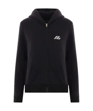 Balenciaga Logo Printed Zip-up Hoodie