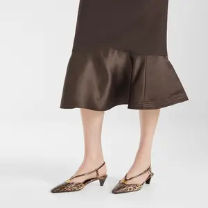 Fendi 40mm Animal-print Slingback Pumps - Multicolour