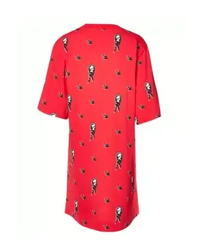 Alexander McQueen Printed Round Neck Short Sleeve Dress
