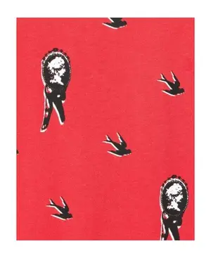 Alexander McQueen Printed Round Neck Short Sleeve Dress