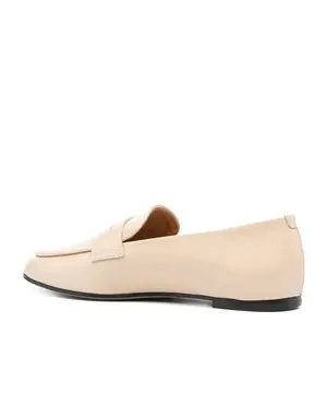 TOD'S Round Toe Loafers With Letter Detailing