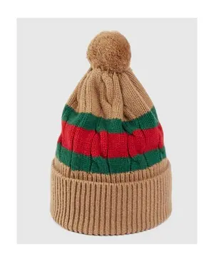 Gucci Web Stripe Knit Beanie