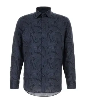 Etro Pattern-printed Long-sleeved Shirt - Black