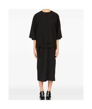 MAISON MARGIELA Three-quarter Sleeve Midi Dress