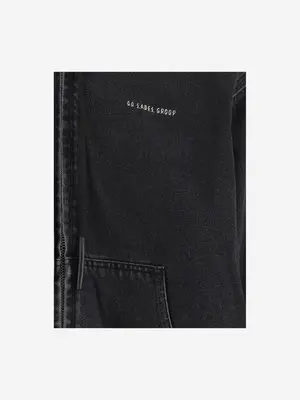 44 LABEL GROUP Embroidered Denim Jacket - Black