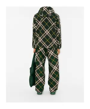 Burberry Embroidered Checkered Zip-up Jacket