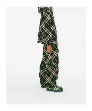 Burberry Embroidered Checkered Zip-up Jacket