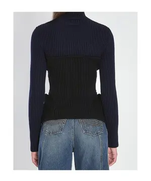 JEAN PAUL GAULTIER Ribbed Knit Pullover - Black