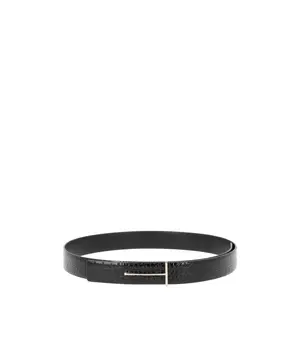 TOM FORD Double-sided Belt With T-shaped Buckle - Black