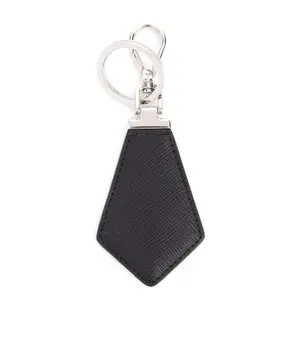 Prada Logo Plaque Keychain