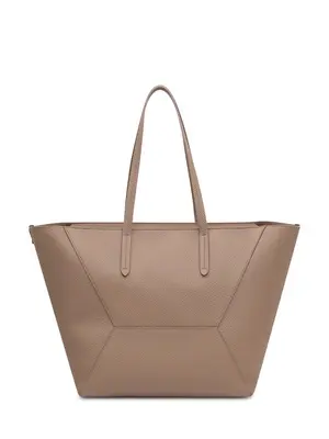 Brunello Cucinelli Stitch Detailed Tote Bag - Brown