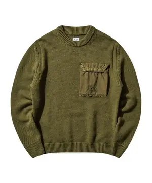 C.P. COMPANY Crewneck Jumper With Logo Pocket