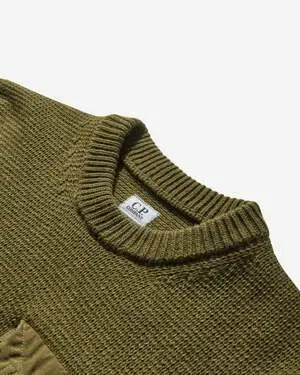 C.P. COMPANY Crewneck Jumper With Logo Pocket