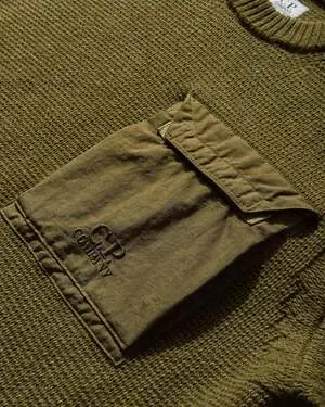 C.P. COMPANY Crewneck Jumper With Logo Pocket