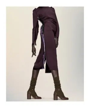 MAISON MARGIELA Long Sleeve Midi Dress