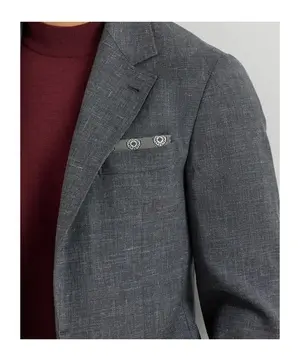 Brunello Cucinelli Medallion Design Pocket Square Scarf