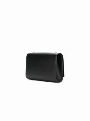 Saint Laurent Kate Logo Plaque Small Shoulder Bag - Black