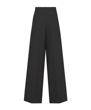 Dior Flared Pants With Ruched Detailing - Black