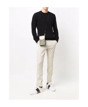 DONDUP Mid Rise Slim Fit Trousers - White