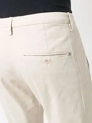 DONDUP Mid Rise Slim Fit Trousers - White