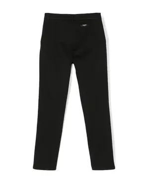 Balmain High-waisted Straight-leg Trousers With Zipper Detail