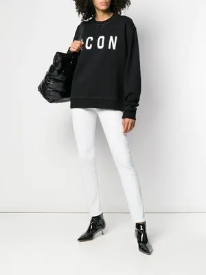 Dsquared2 Icon" Logo Crew Neck Sweater