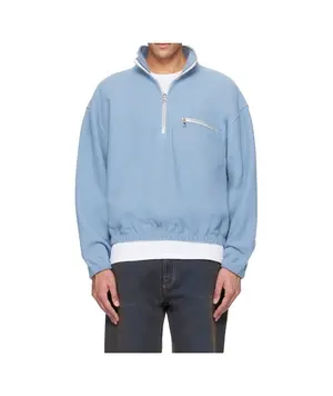 RIER Half-zip Wool Sweatshirt - Blue