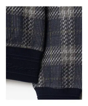 Burberry Checked Crewneck Jumper