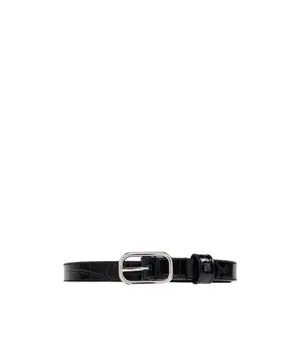 Amiri Crocodile-embossed Leather Belt - Black