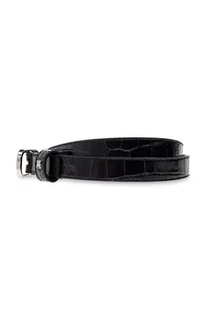 Amiri Ma Logo Plaque Buckled Belt - Black