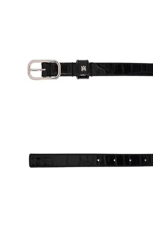 Amiri Ma Logo Plaque Buckled Belt - Black