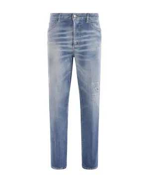 Dsquared2 Distressed Straight Leg Jeans