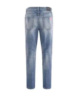 Dsquared2 Distressed Straight Leg Jeans