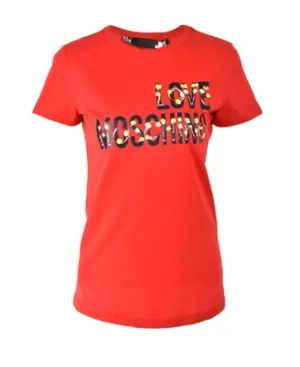 Moschino Cartoon Letter Logo T-shirt - Red