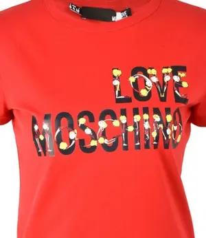 Moschino Cartoon Letter Logo T-shirt - Red