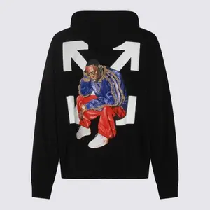 Off-White Logo Printed Drawstring Hoodie