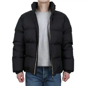 Burberry High-neck Padded Jacket With Two-way Zip Closure - Black