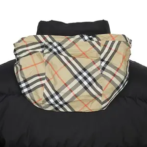 Burberry High-neck Padded Jacket With Two-way Zip Closure - Black