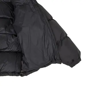Burberry High-neck Padded Jacket With Two-way Zip Closure - Black