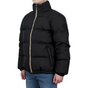 Burberry High-neck Padded Jacket With Two-way Zip Closure - Black