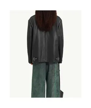 MAISON MARGIELA Leather Double-breasted Jacket