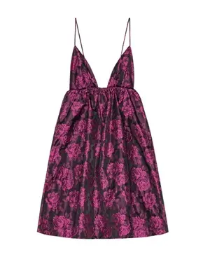 GANNI Jacquard Slip Dress