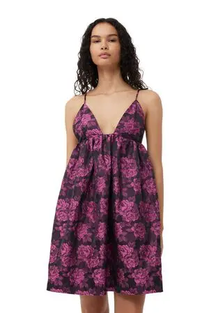 GANNI Jacquard Slip Dress