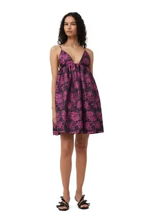 GANNI Jacquard Slip Dress