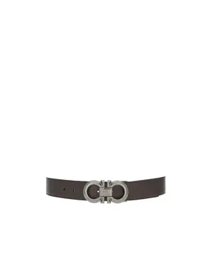 FERRAGAMO Gancini Buckle Belt - Black