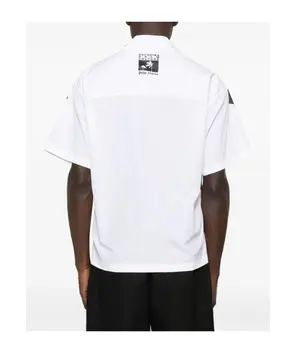 Palm Angels Dec Palm Culture Short-sleeved Bowling Shirt - Whiteblack