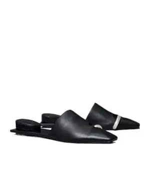Tory Burch Leather Pierced Square-toe Loafers