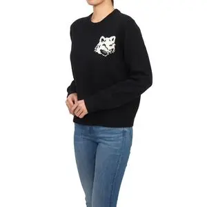 Maison Kitsuné Fox Head Intarsia Regular Jumper